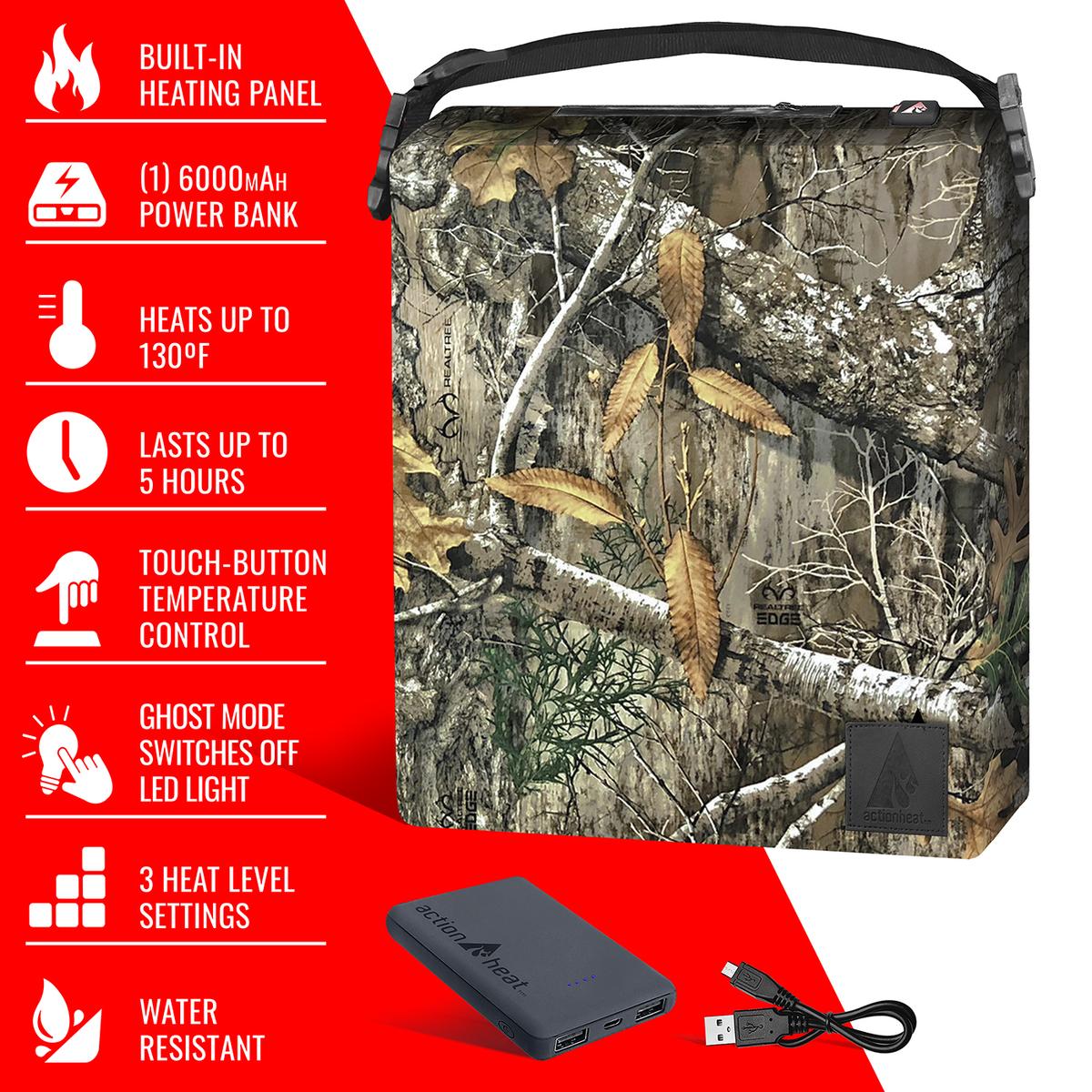 ActionHeat 5V Heated Hunting Seat Cushion - Camoflauge - The Warming Store