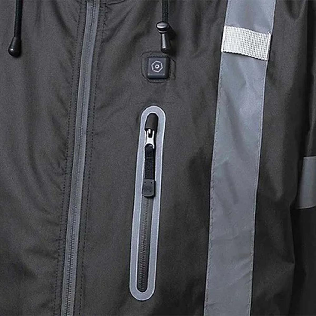 Pioneer Hi-Vis Waterproof Heated Safety Nano Bomber Jacket (Jacket Only ...